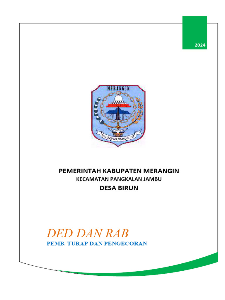RAB Pembangunan Turap Batu Kali | PDF