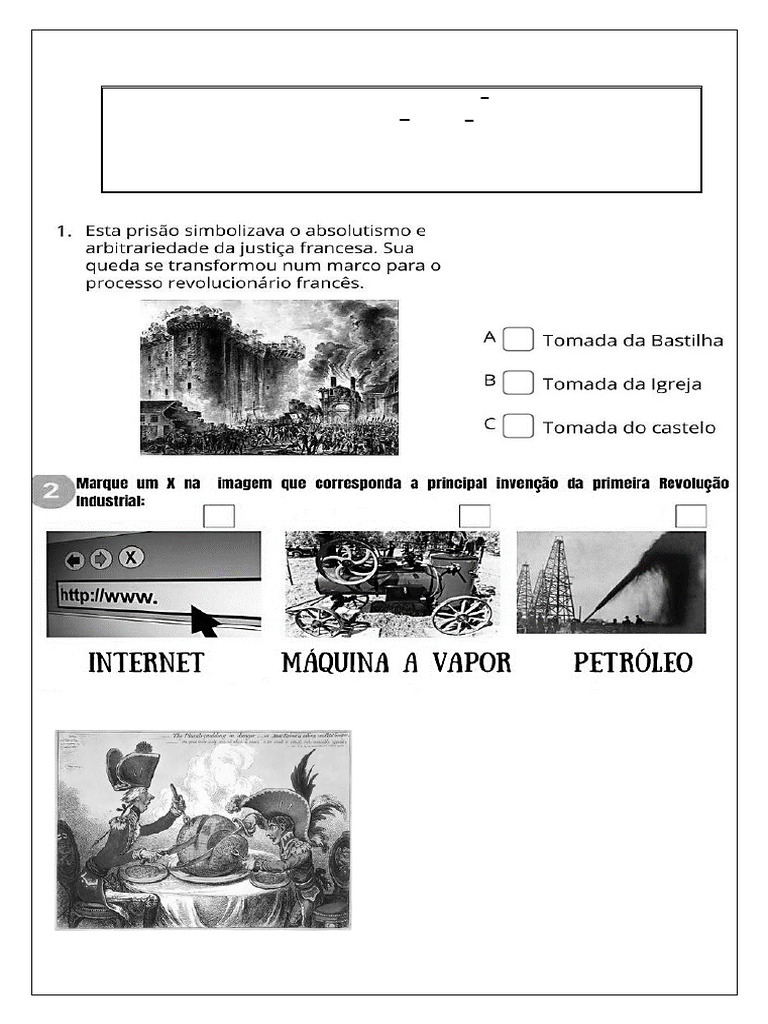 Prova Bimestral História 8 Ano 1º Bim Adap 1 | PDF