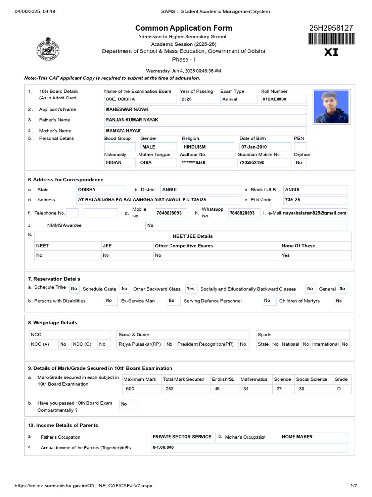 SAMS - Student Academic Management System | PDF