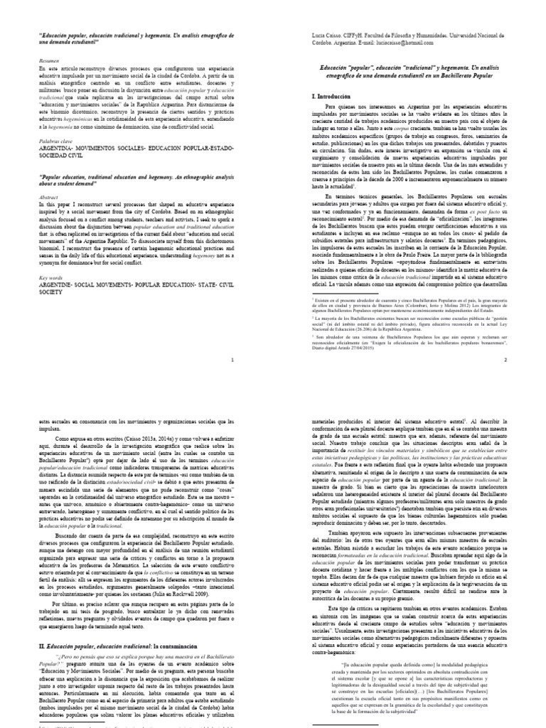 Caisso | PDF | Maestros | Enseñando