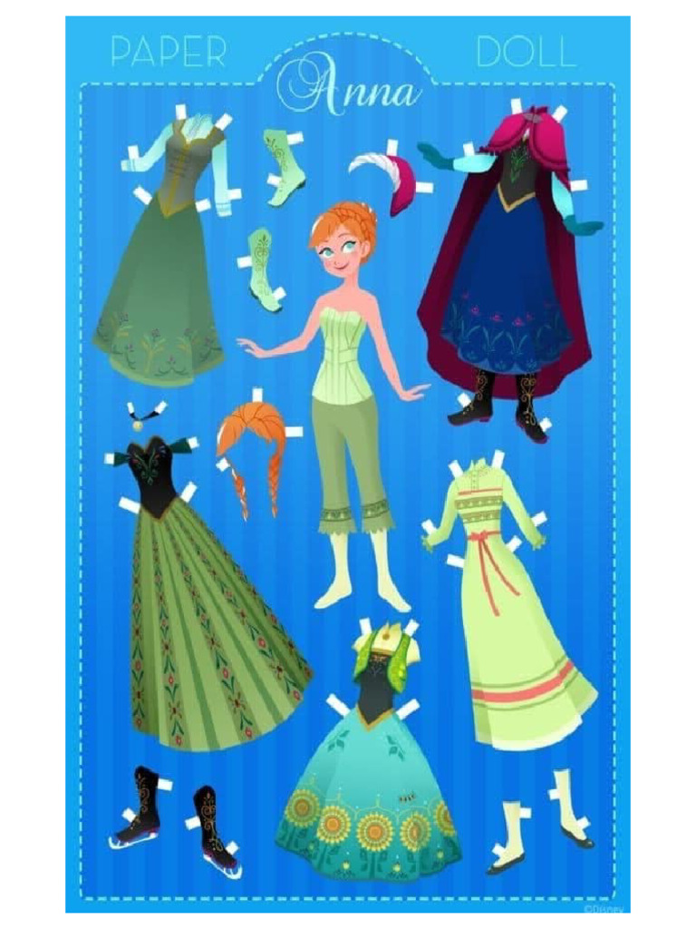 muñequitas de recortar de frozen | PDF