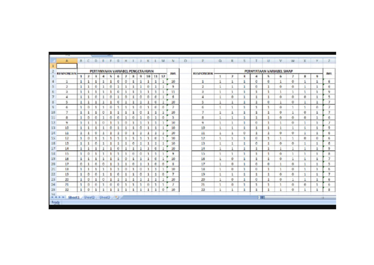 Gambar Contoh Tabulasi Data | PDF