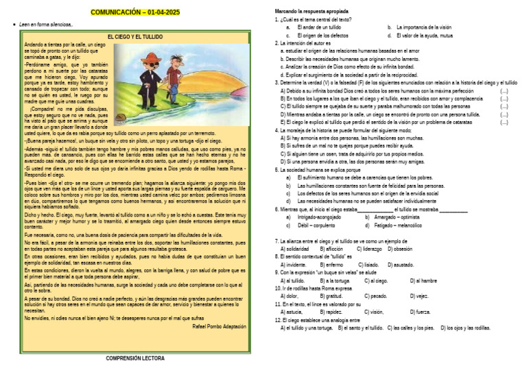 La Alianza del Ciego y el Tullido | PDF