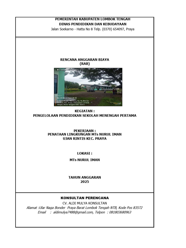 PDF RAB MTs Ujan Rintis Ok | PDF