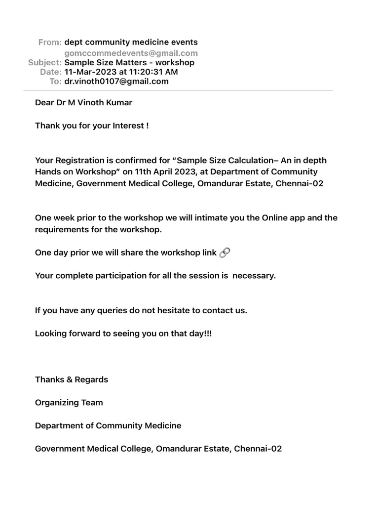 Sample Size Matters - Workshop | PDF