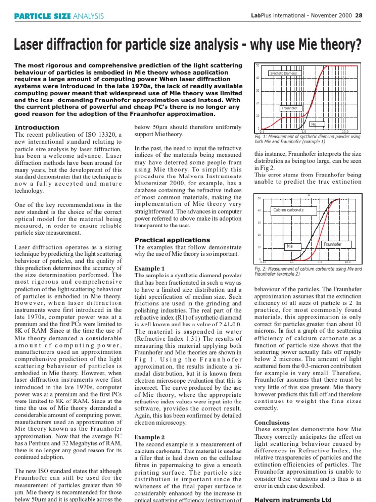 Why Use Mie Theory | PDF | Scattering | Optics