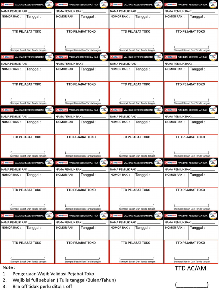 Ceklist Rak (1) | PDF