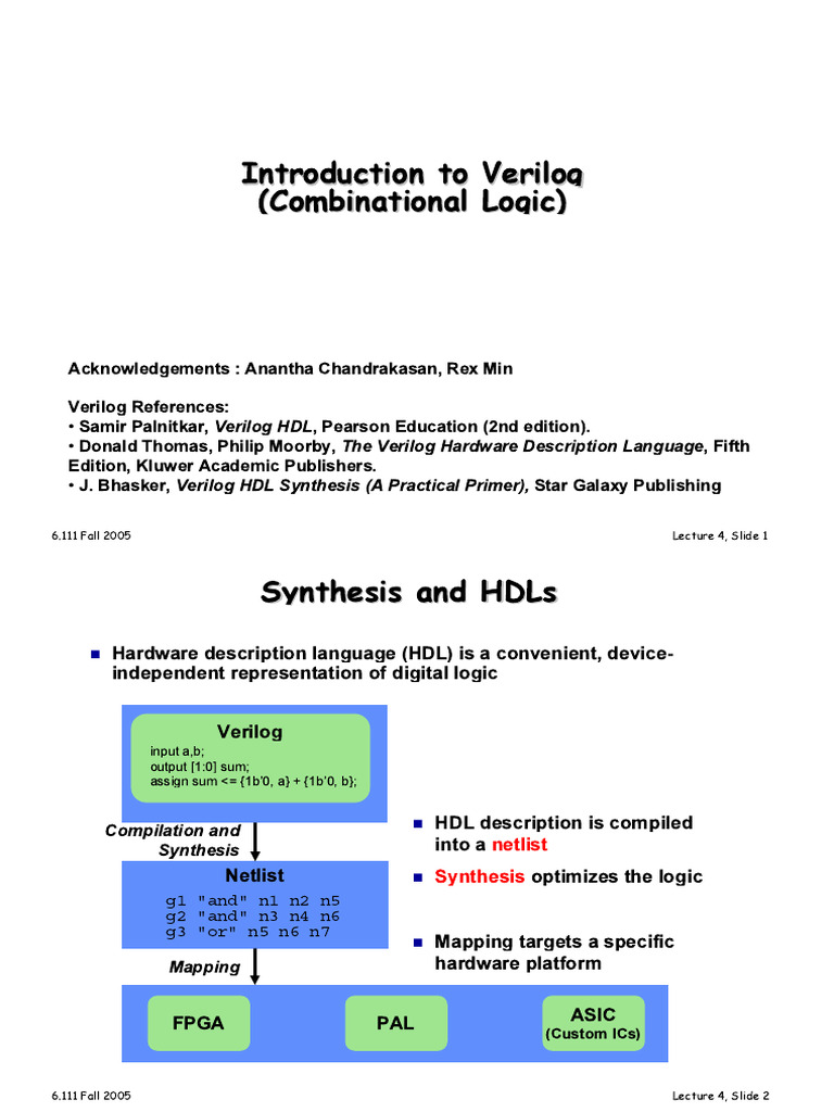Introduction To Verilog | PDF