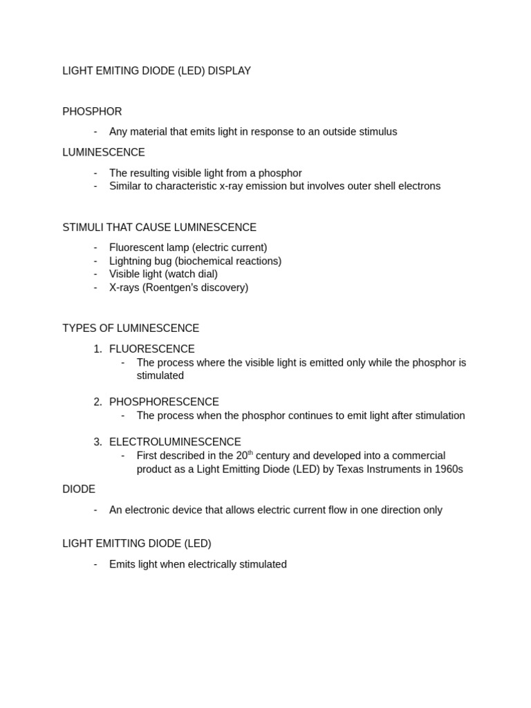 Light Emiting Diode | PDF