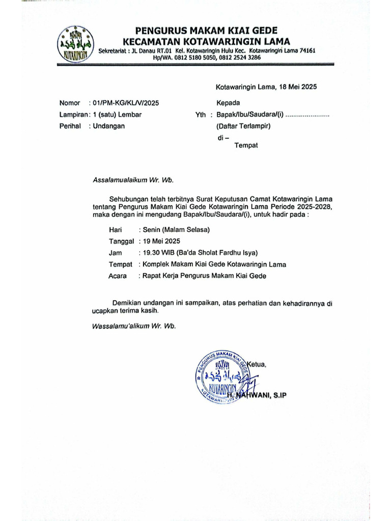 Undangan Rapat | PDF