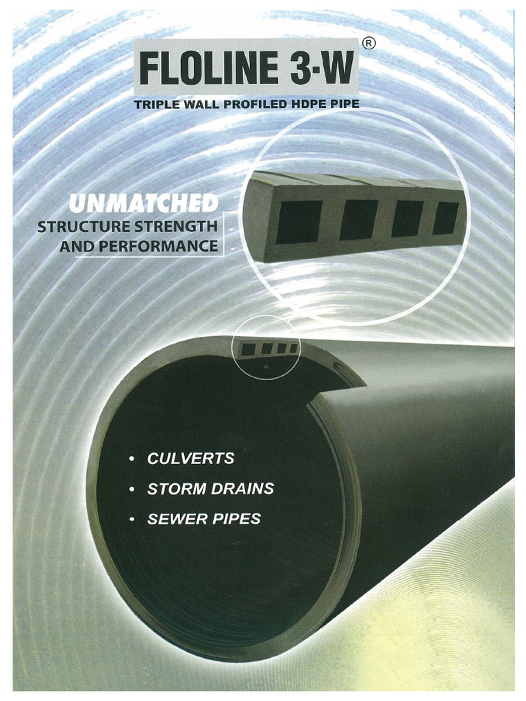 Floline 3-W Triple Wall Profiled Hdpe Pipe | PDF