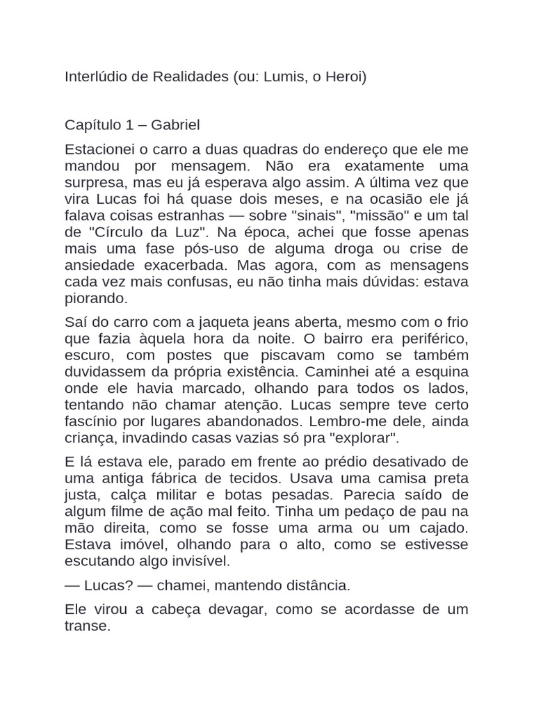 Interlúdio de Realidades (ou_ Lumis, o Heroi) | PDF | Tempo | Verdade