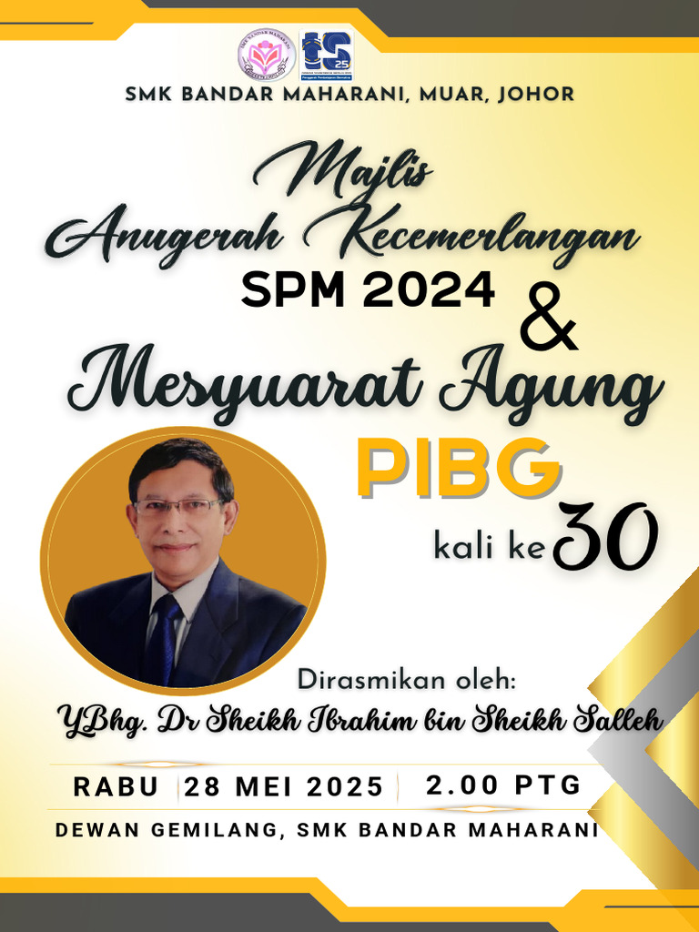 Buku Program Mesyuarat Agung PIBG 2025 | PDF