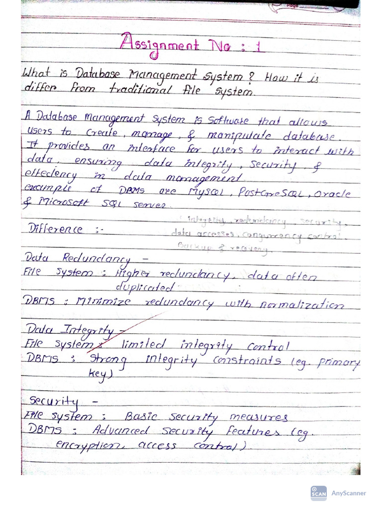DBMS Assignment 1&2 | PDF
