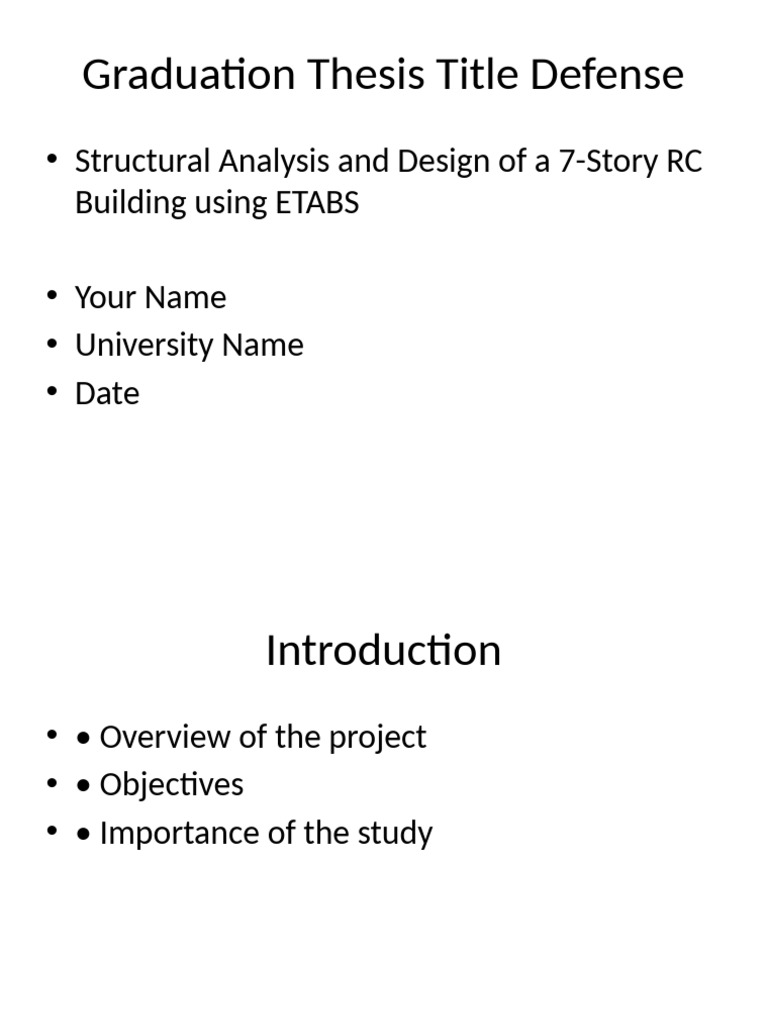 Graduation Thesis Title Defense | PDF