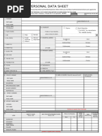 Personal Data Sheet CS Form No. 212 Revised 2017 | PDF | Affidavit ...