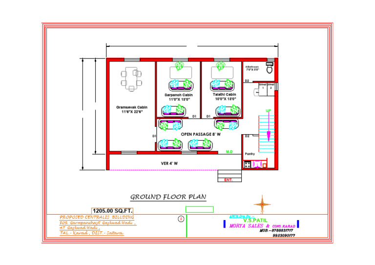 2D Drawing Gakwad Wadi Garmpanchayt Revise Plan - 2 | PDF