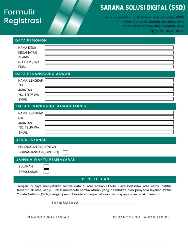 Form Registrasi Layanan VPN | PDF
