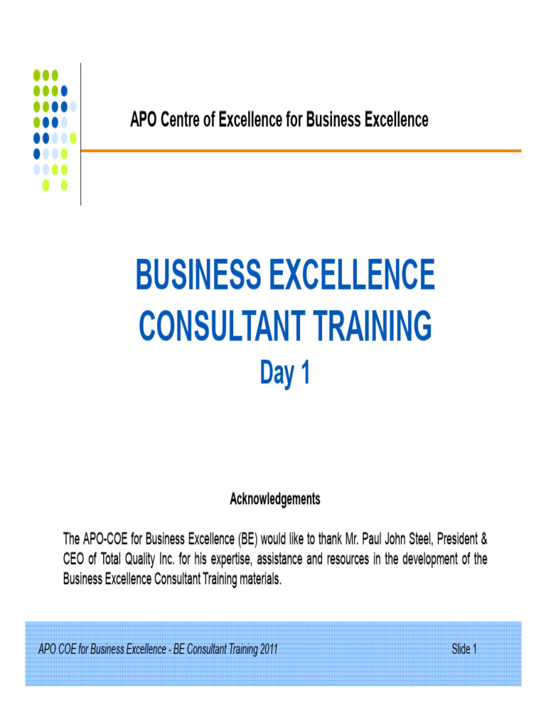 BE Consultant Training Slides | PDF | Consultant | Strategic Management
