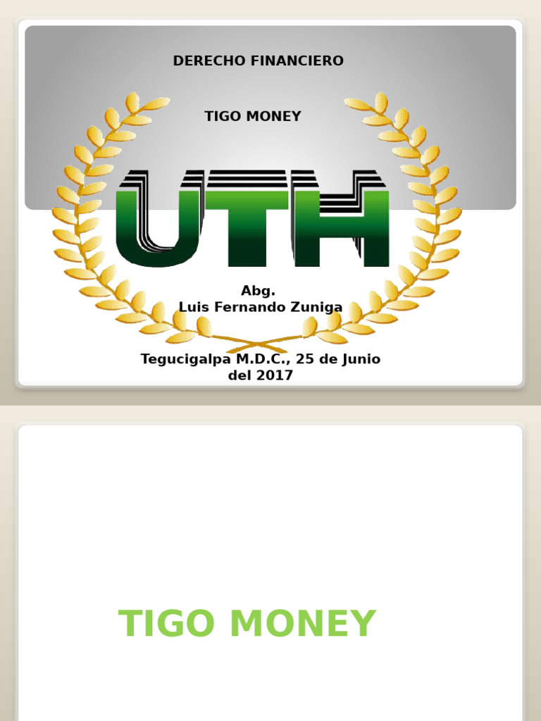 Presentacion Sobre Tigo Money | PDF | Bancos | Dinero