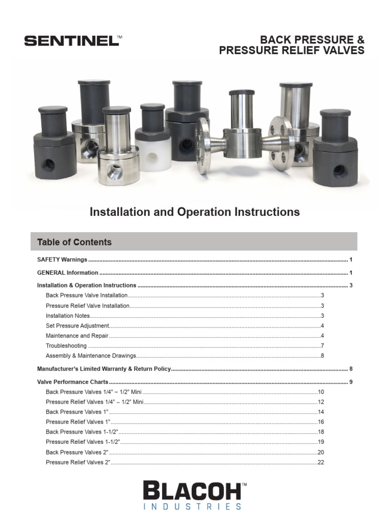 Back Pressure and Pressure Relief Valves Installation & Operation ...