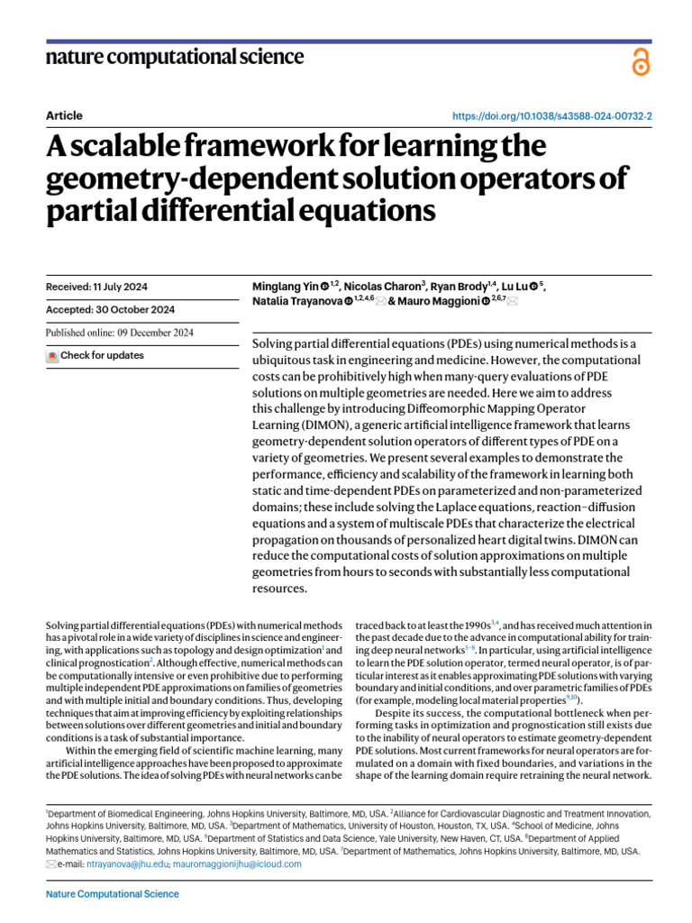 geometry-dependent solution operator | PDF | Partial Differential Equation | Function (Mathematics)
