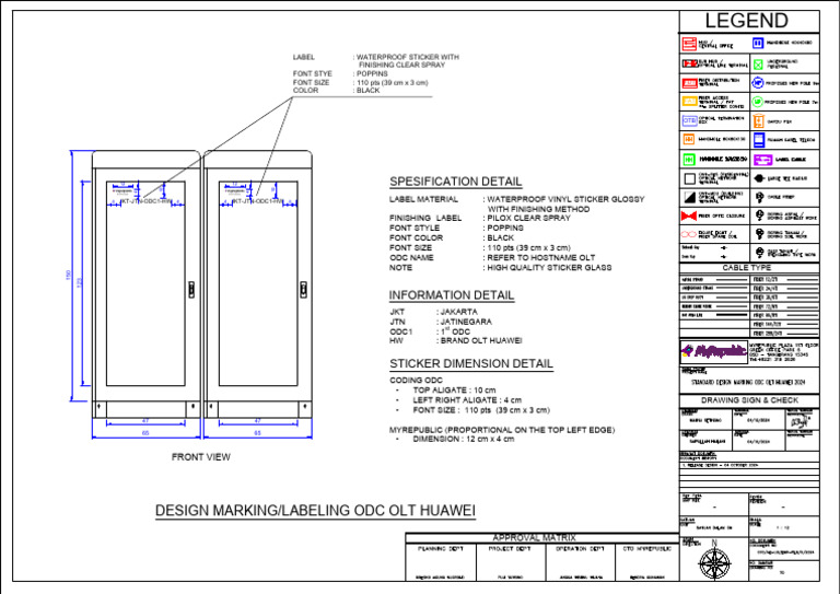 70.standard Design Marking ODC OLT Huawei 2024-1 | PDF