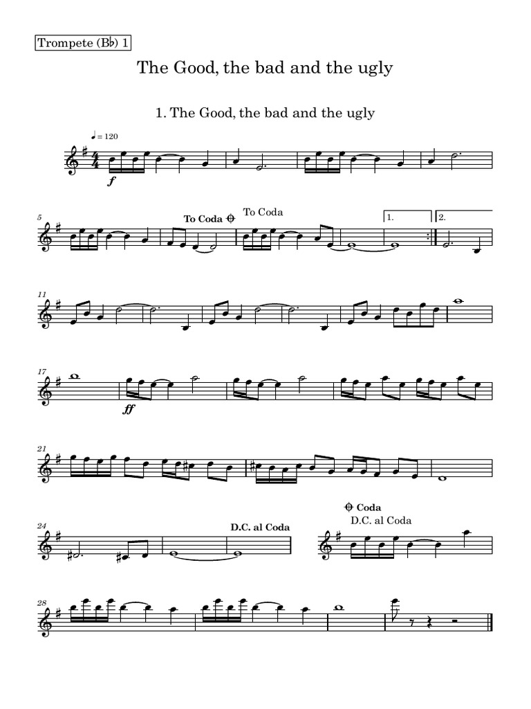The Good, the Bad, and the Ugly Trumpet | PDF