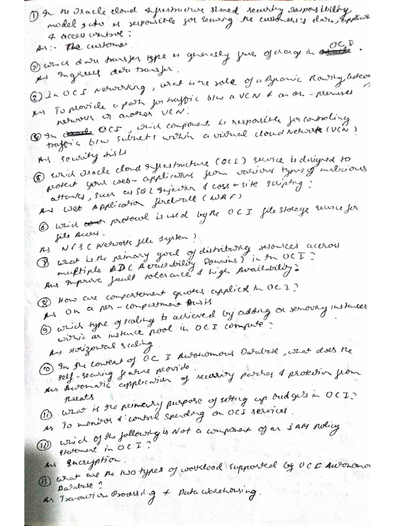 Pre Exam Question and Notes | PDF