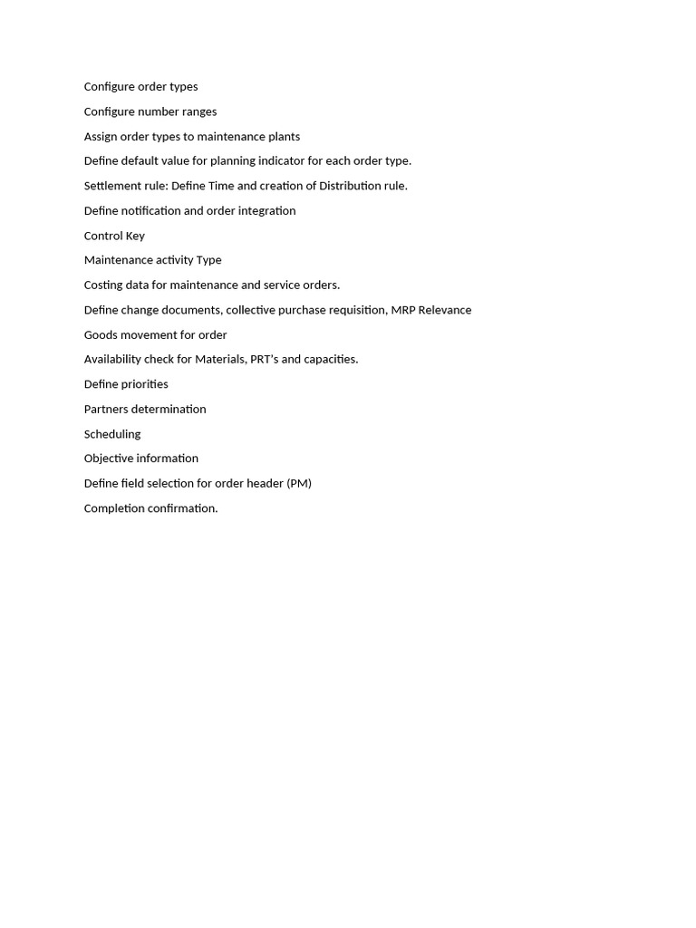 Order Configurations | PDF