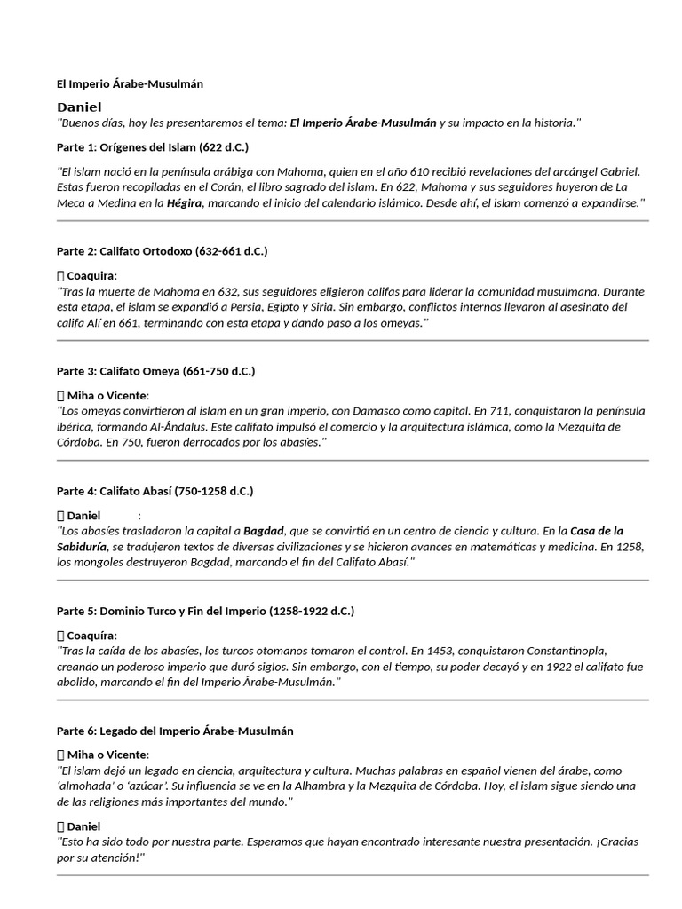 Impacto del Imperio Árabe-Musulmán | PDF