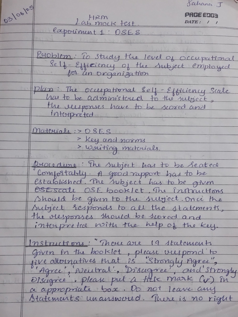 OSES (Sahana J) | PDF