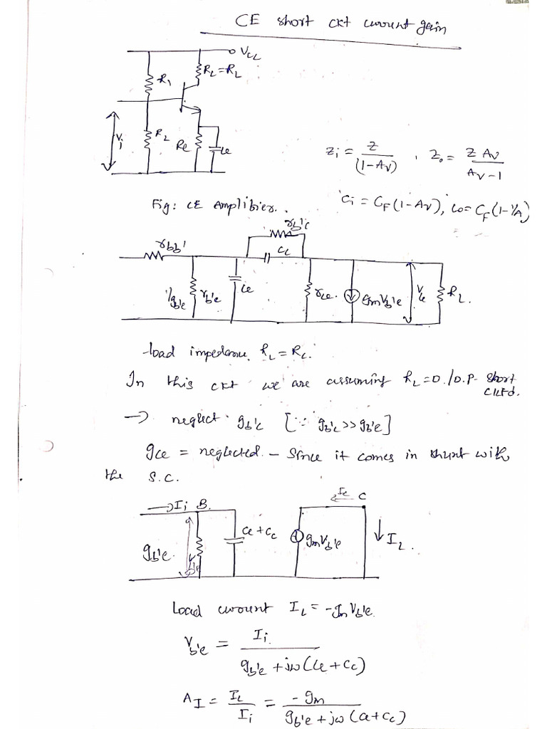 UNIT-3D Hybrid Pi Model - Merged | PDF