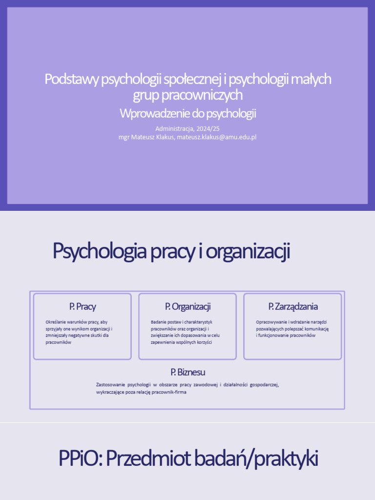 05 - 07 - Psychologi Pracy WDP 2024 | PDF