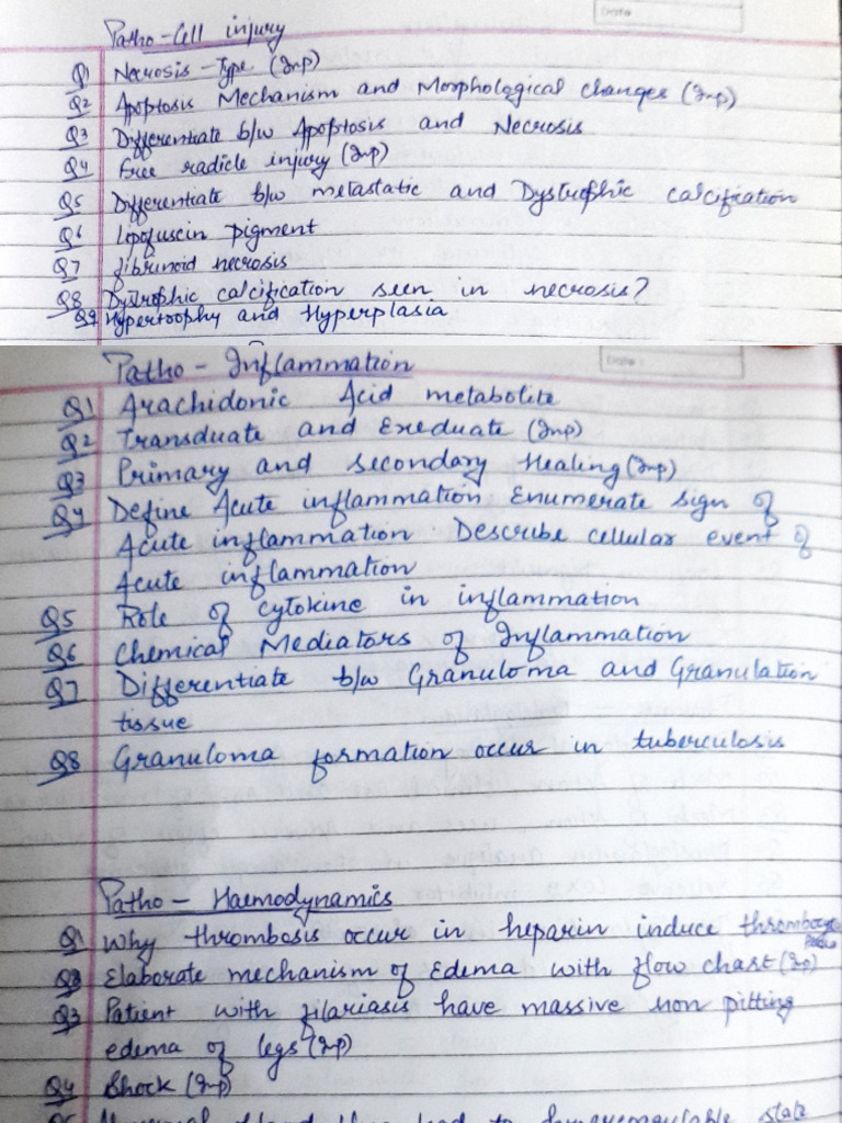 patho chapterwise previous year ques | PDF