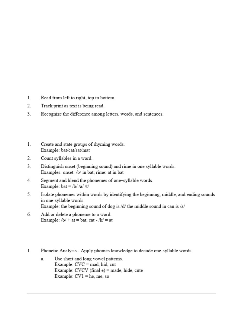 Grade 01 - Curriculum - Language Arts | PDF | Syllable | Phonics