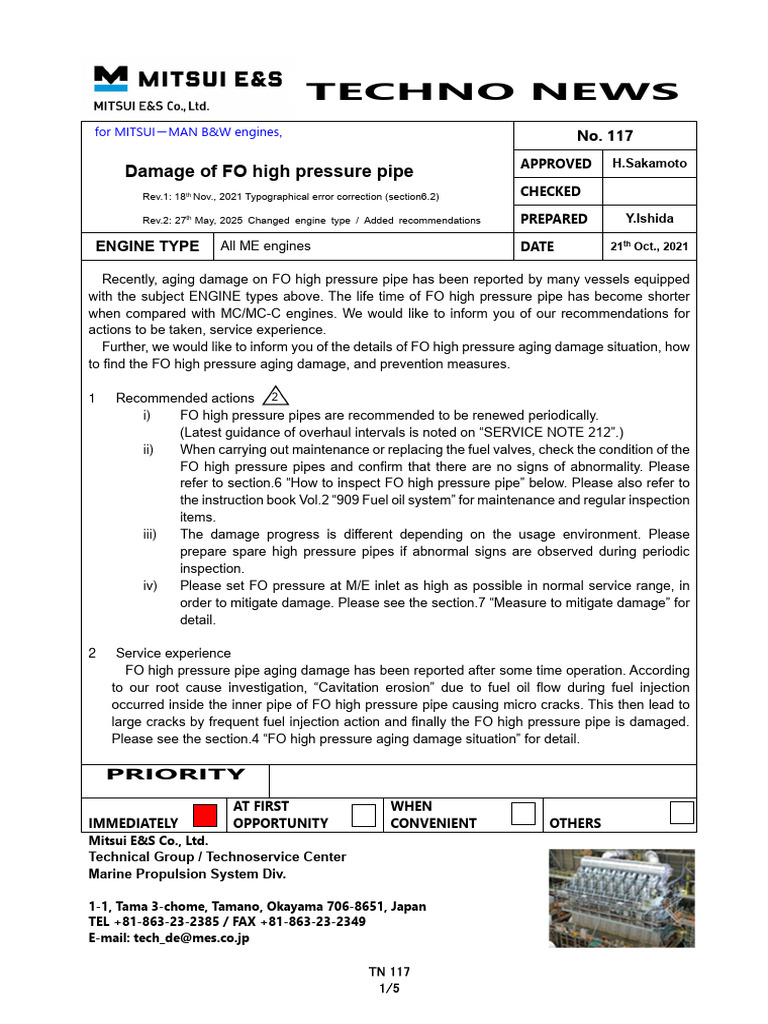 FO High Pressure Pipe Damage Guide | PDF | Leak | Pipe (Fluid Conveyance)