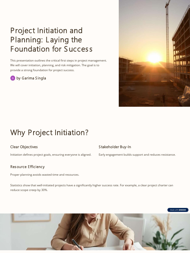 Project Initiation and Planning Laying The Foundation For Success | PDF ...