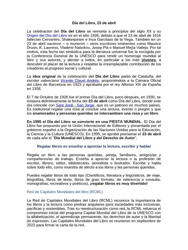 Día Del Libro Conferencia | PDF