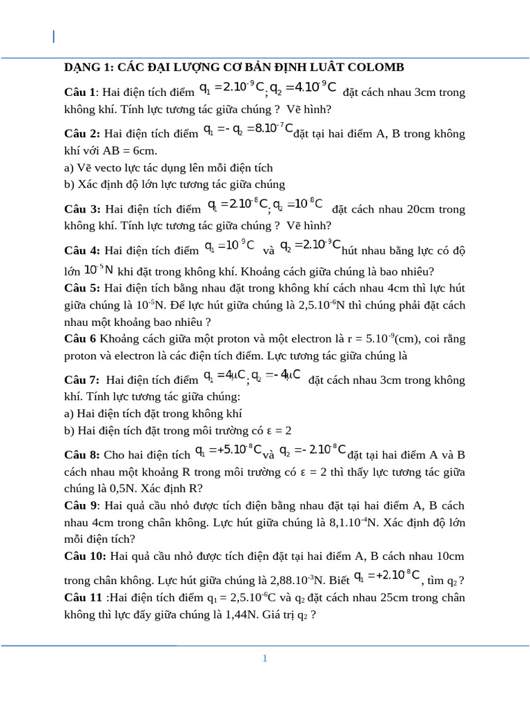 1 BAi TAp DInh LuAt Colomb - Thuvienvatly.com.88280.52374 | PDF