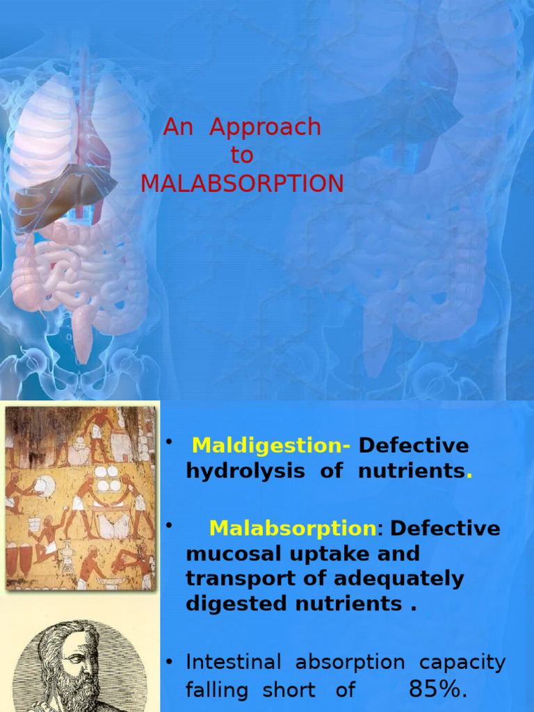 Approach To Malabsorption | PDF | Vitamin B12 | Diseases And Disorders