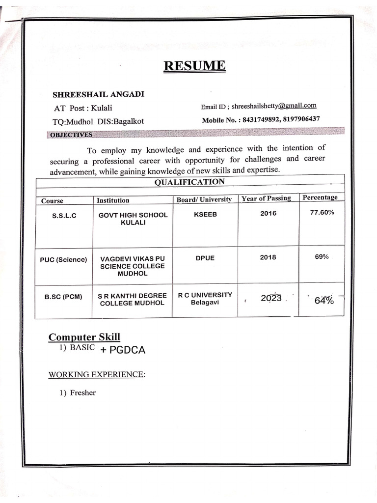 Shetty Resume | PDF