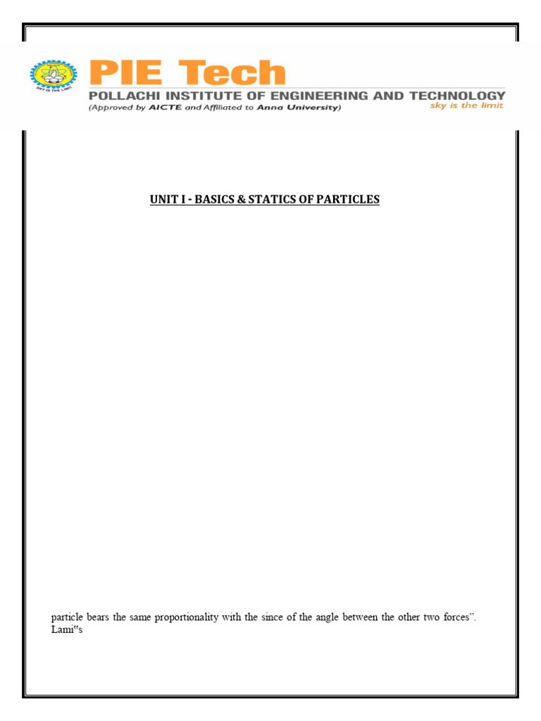 ME 3351 - QB Engineering Mechanics Question Bank | PDF | Friction | Force