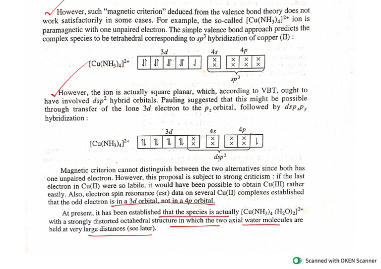 (Cu (NH3) 4) 2+ Hybridization | PDF