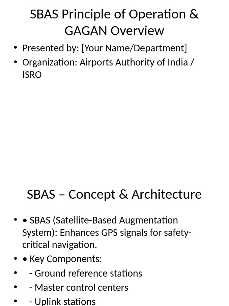 Summarized SBAS GAGAN Presentation | PDF
