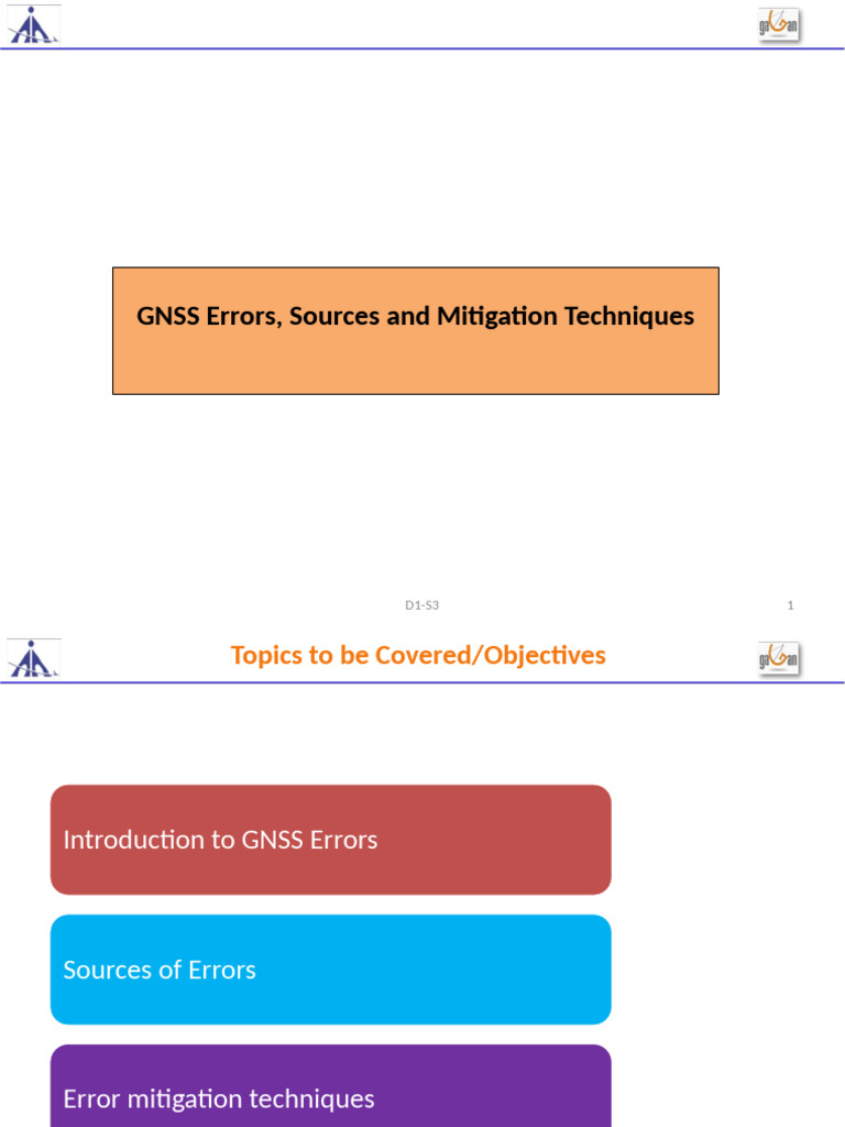 #2 GNSS Errors, Its Sources - Mitigation Techniques | PDF | Global Positioning System | Ionosphere