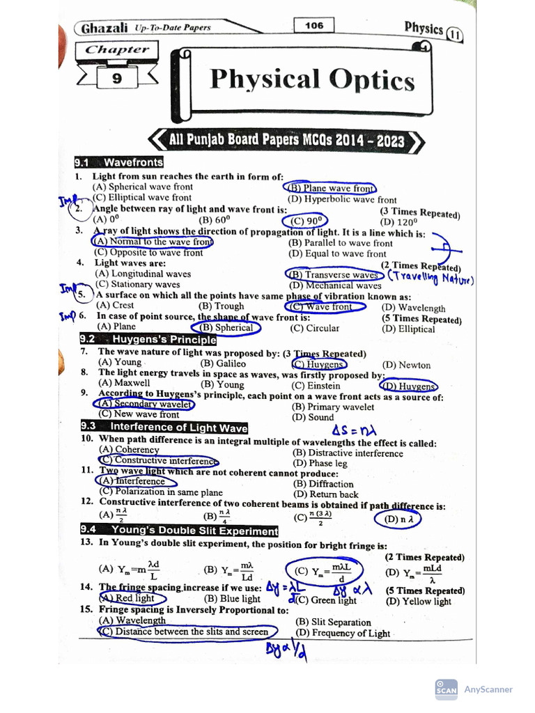 CH # 9 Mcqs Physics | PDF