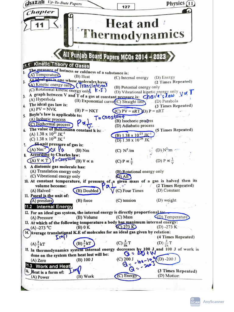 CH # 11 Mcqs Physics | PDF
