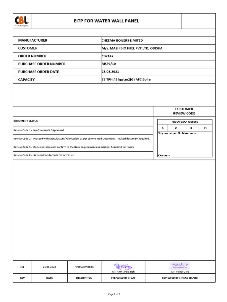 Eitp 02 - Water Wall Panel | PDF | Nondestructive Testing | Welding