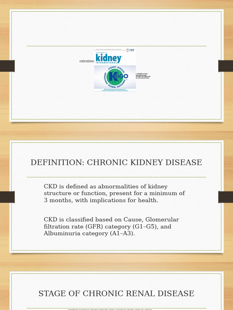 CKD Management (Kdigo Guideline) For Practice | PDF | Chronic Kidney ...